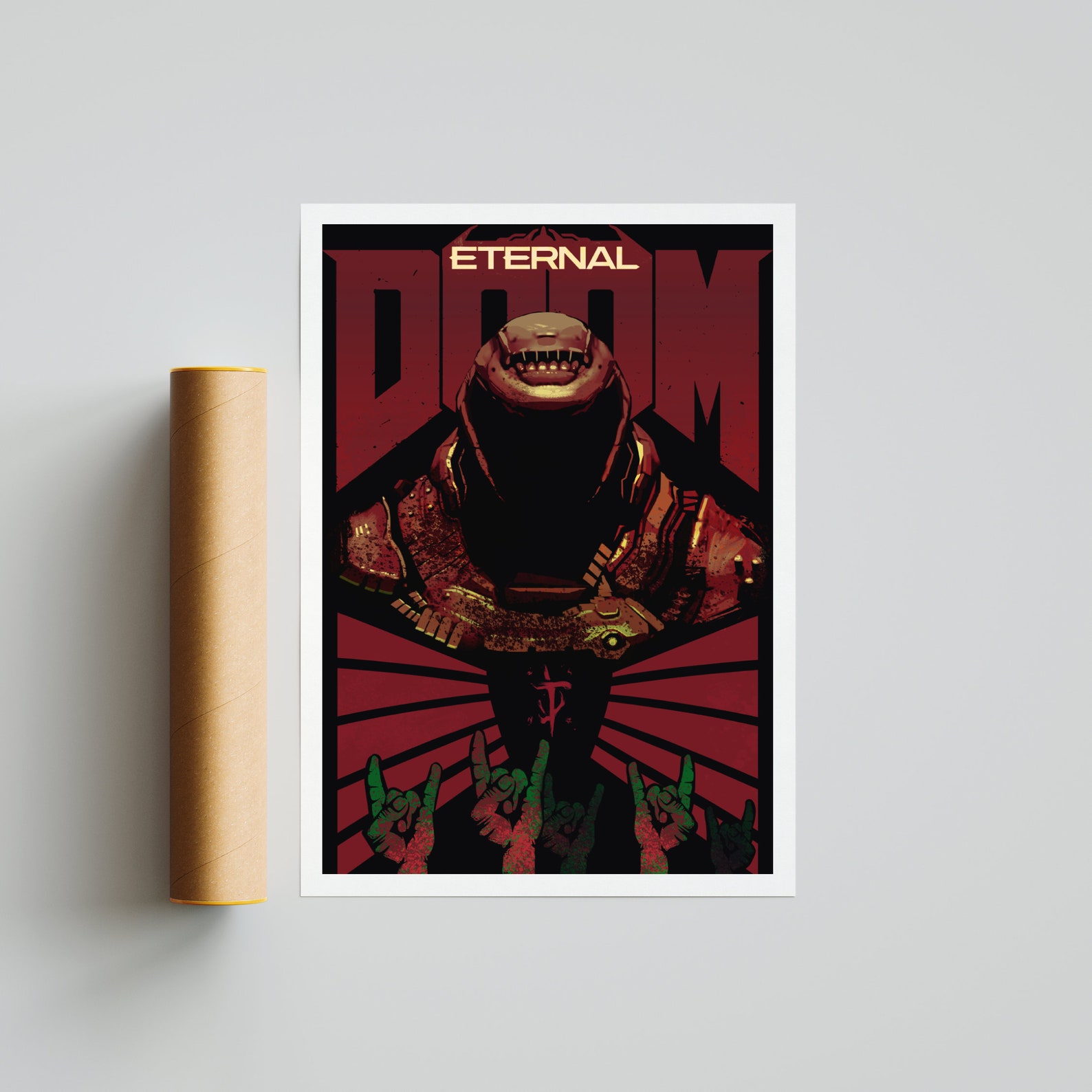 Doom Eternal Poster Minimalist Game Wall Art Video Game - Etsy