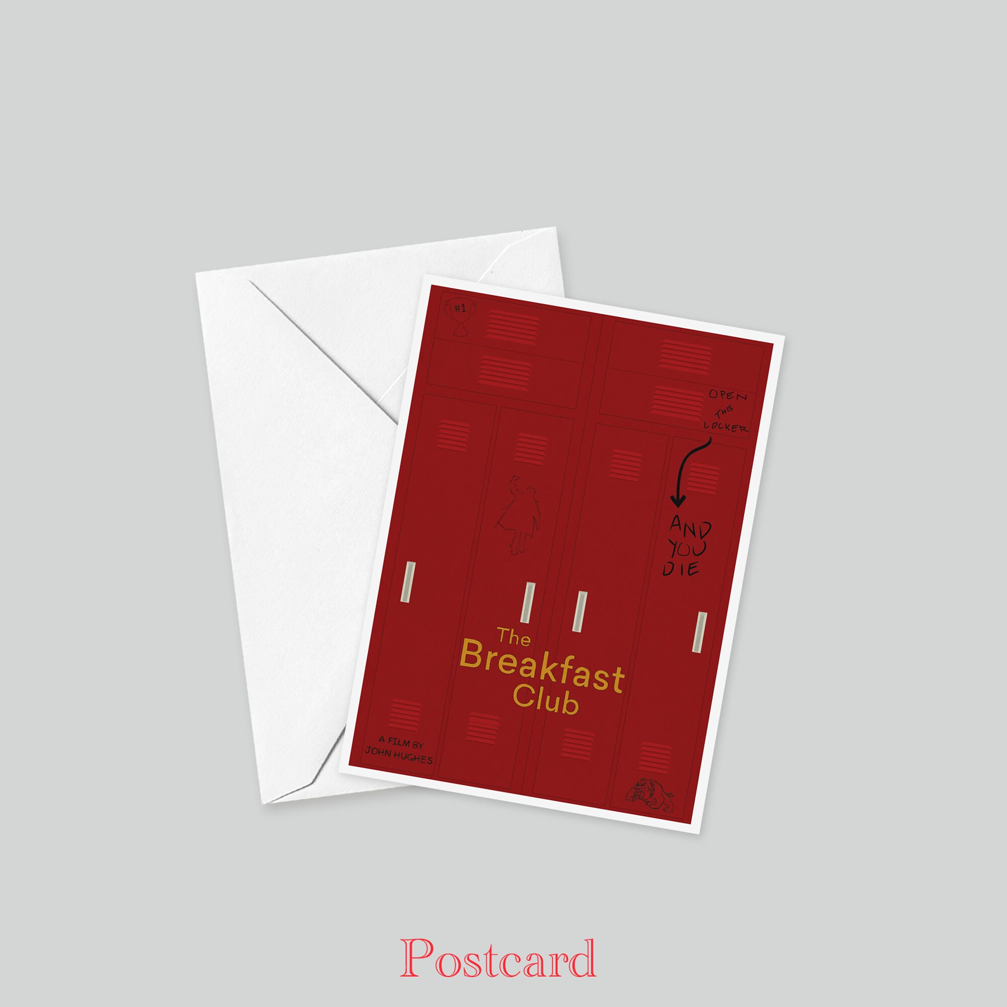 The Breakfast Club Poster - Minimalist Movie Wall Art and Postcard ...