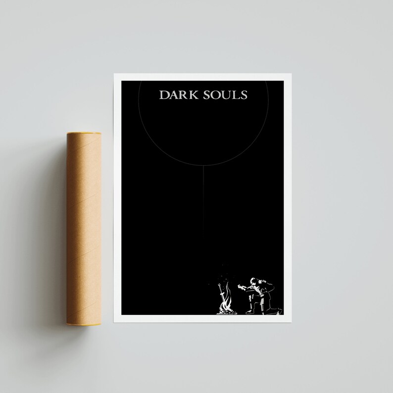 Dark Souls Poster Minimalist Game Wall Art Video Game Art Print