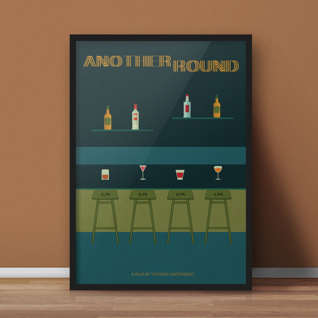 Another Round Poster - Minimalist Movie Art Print - Film Wall Art ...