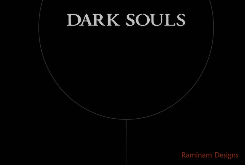 Dark Souls Poster Minimalist Game Wall Art Video Game Art Print