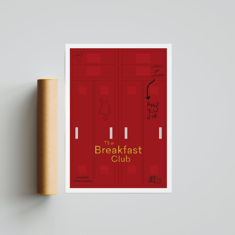 The Breakfast Club Poster - Minimalist Movie Wall Art and Postcard ...