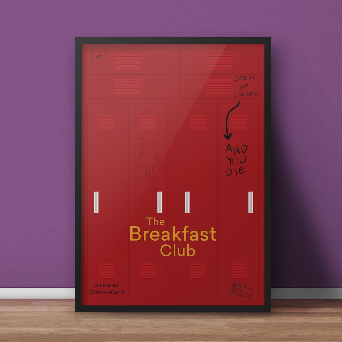 The Breakfast Club Poster Minimalist Movie Wall Art and Postcard ...