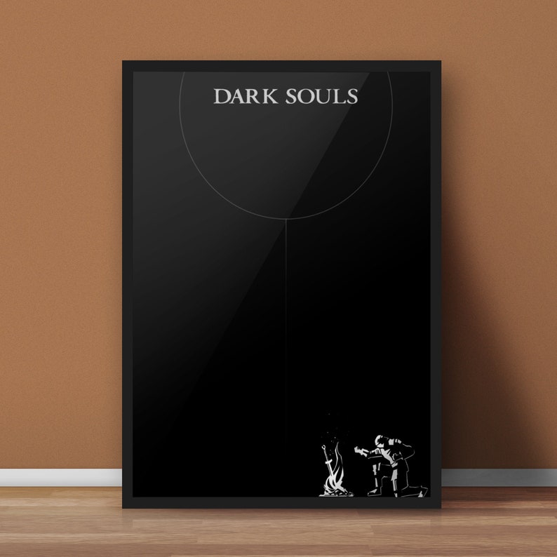 Dark Souls Poster Minimalist Game Wall Art Video Game Art Print
