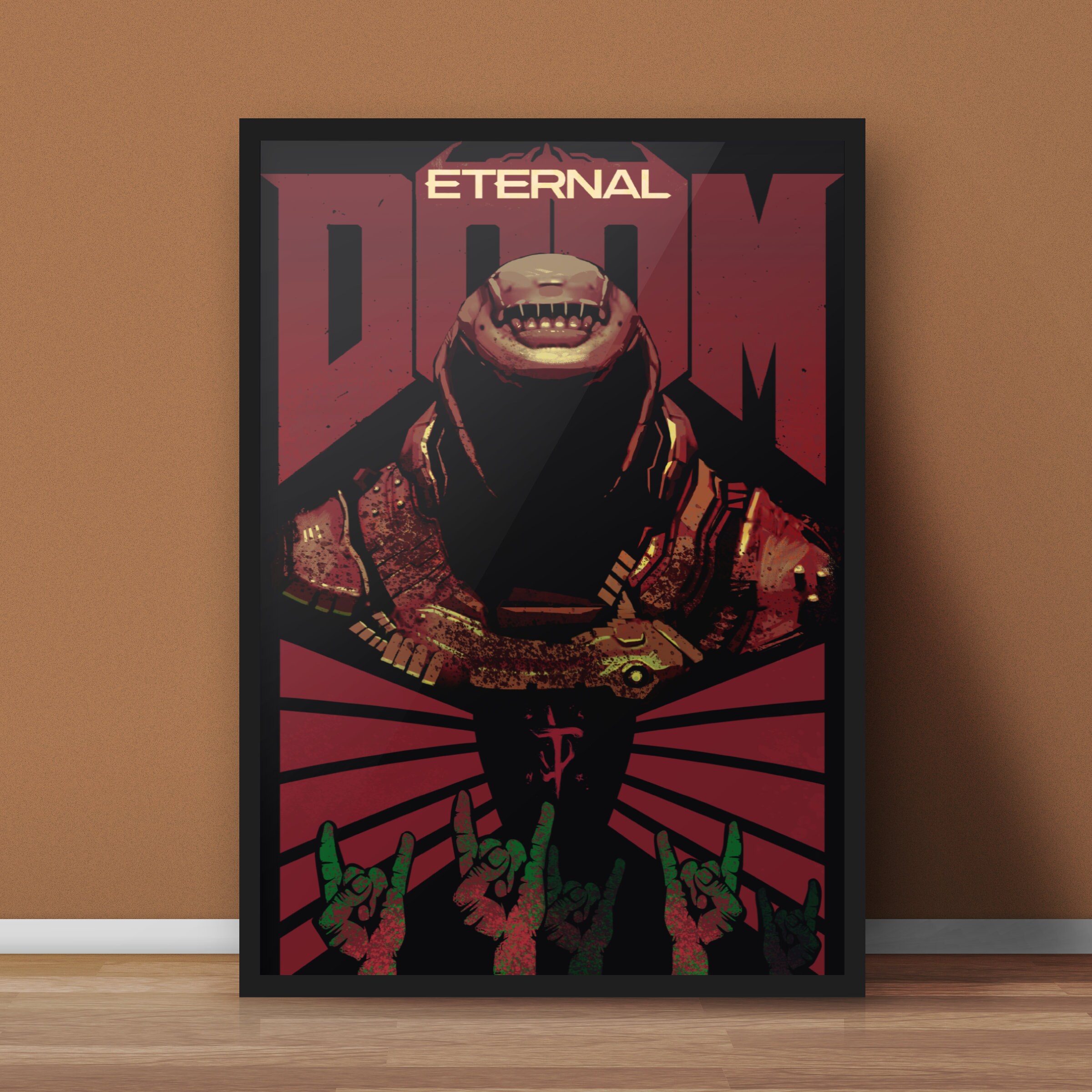 Doom Eternal Poster Minimalist Game Wall Art Video Game Art Prints ...