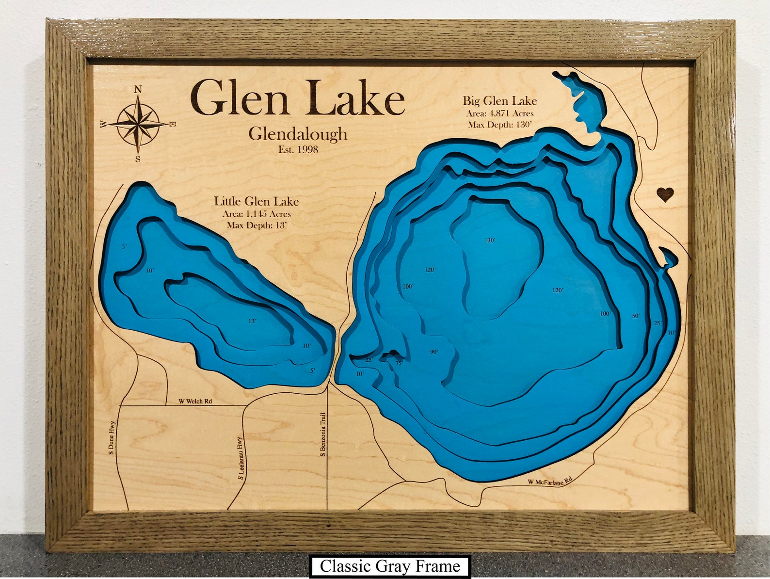 Custom Laser Engraved 3D Map | Etsy