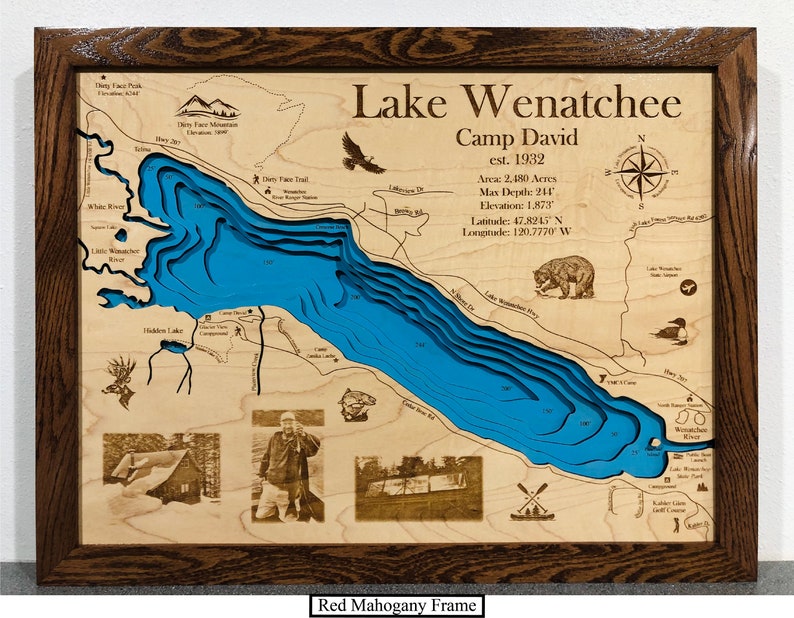 Custom Laser Engraved 3D Map - Etsy