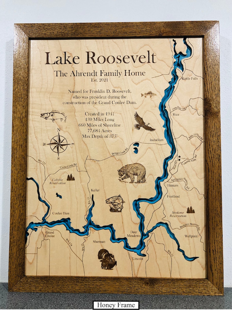 Custom Laser Engraved 3D Map - Etsy