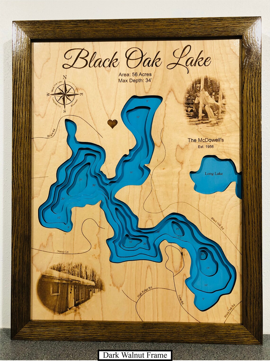 Custom Laser Engraved 3D Map | Etsy