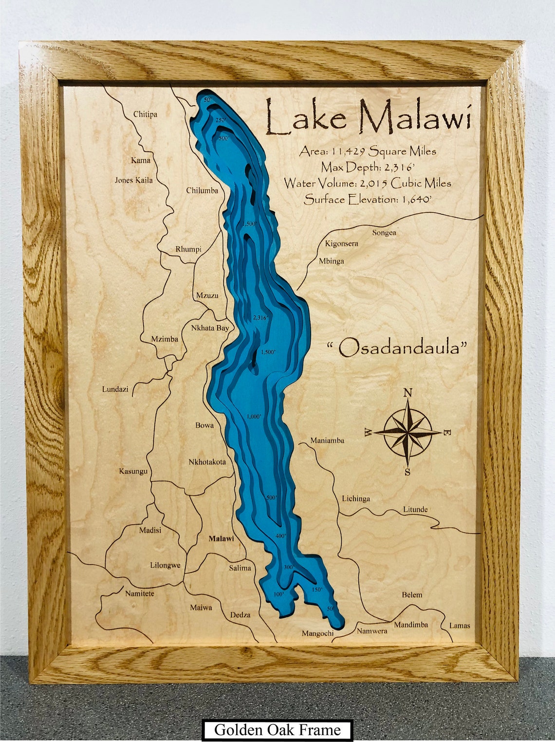 Custom Laser Engraved 3D Map | Etsy