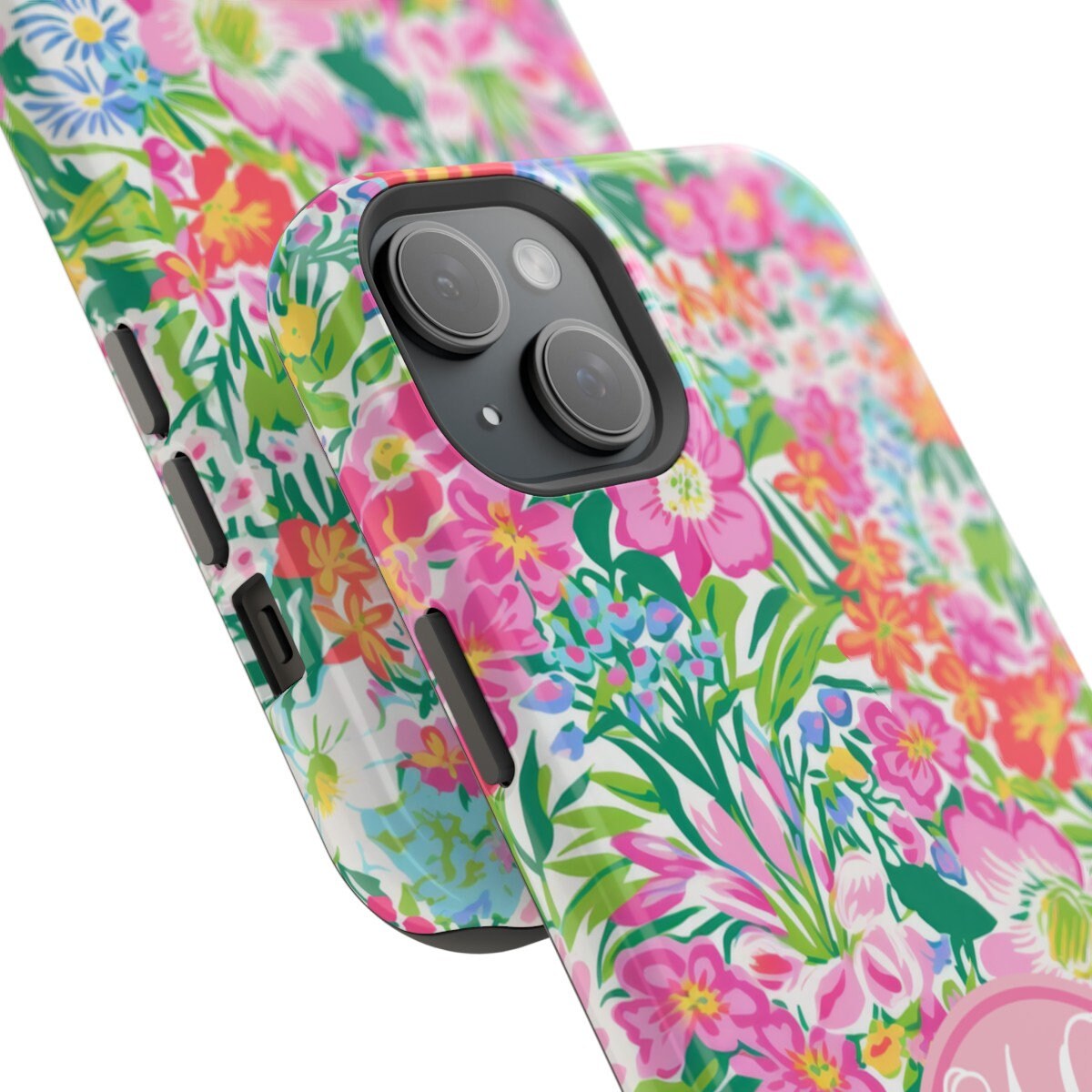 Preppy Floral Design Monogramed Magsafe Tough Phone Case - Etsy