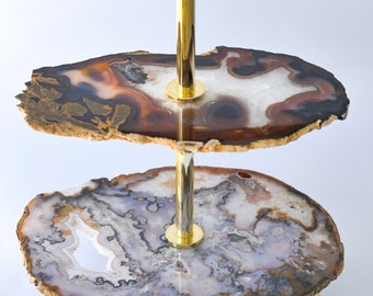 2 Tier Crystal Tray | Etsy