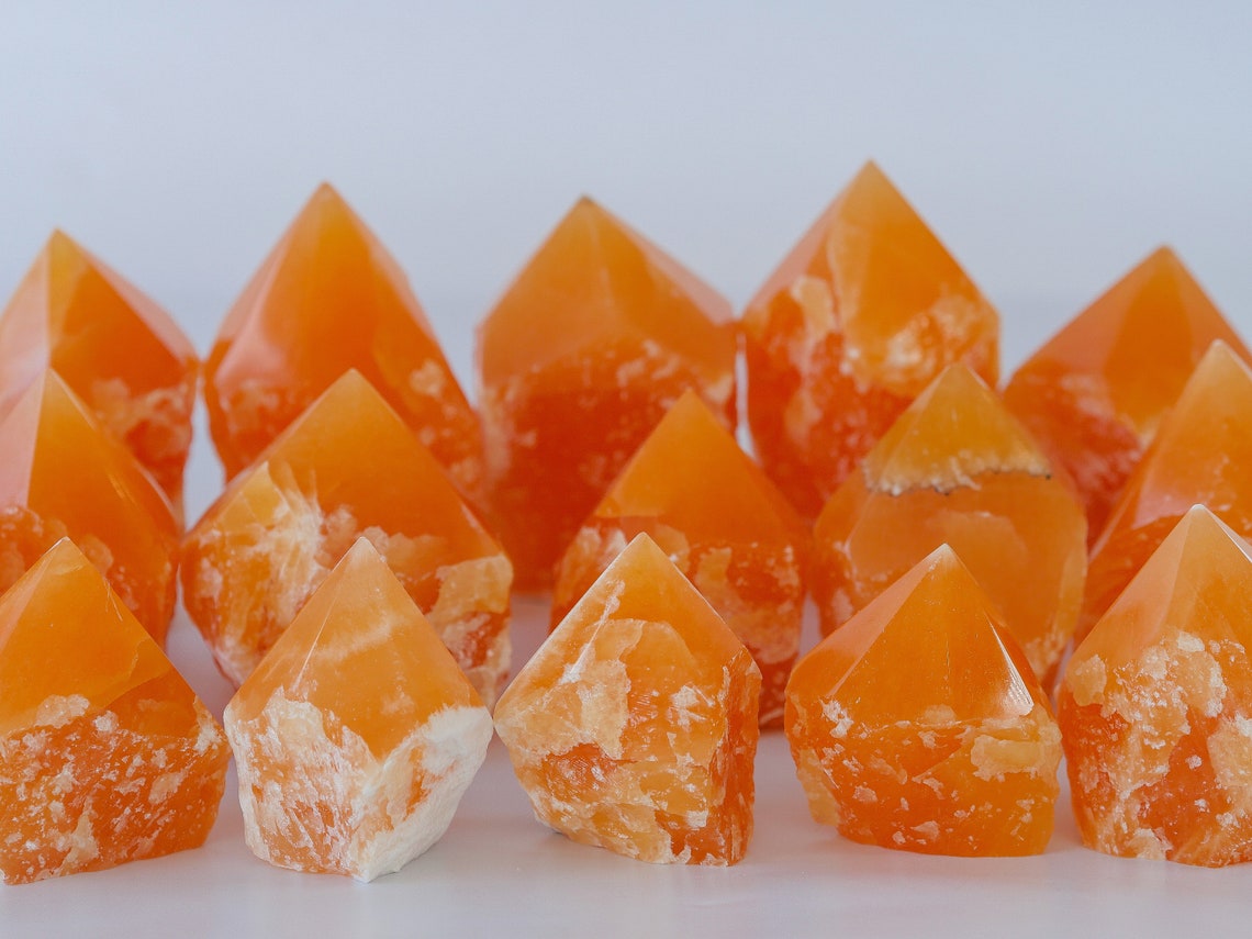 Orange Calcite Point | Crystal Point | Orange Calcite Crystal | Calcite ...
