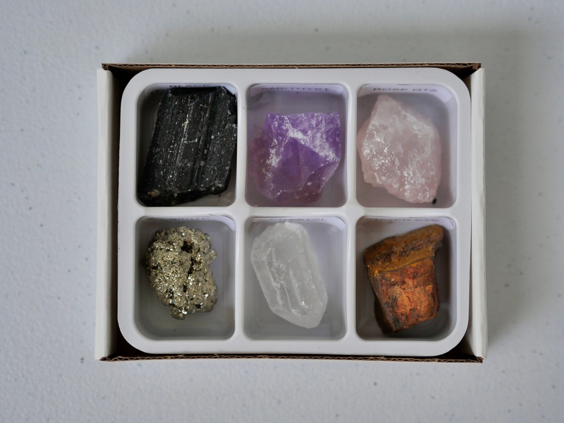 Crystal Collection Box Mineral Collection Box Natural - Etsy