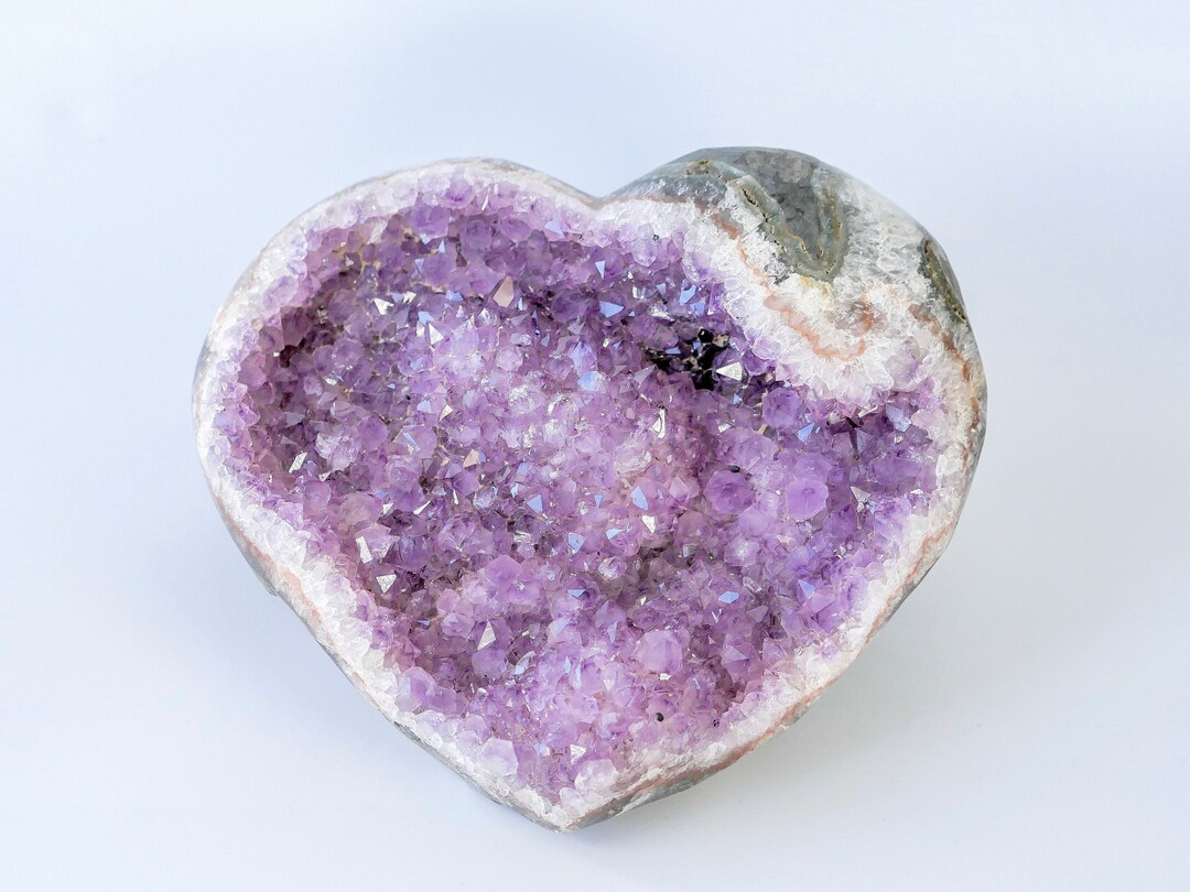 Amethyst Geode Heart | Heart Shaped Amethyst Geode 3.2 Lbs - Etsy