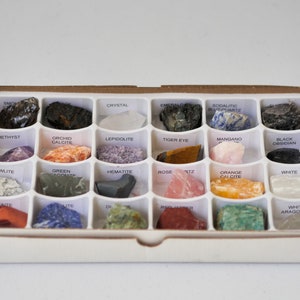 Crystal Collection Box | Mineral Collection Box | Natural Assorted ...