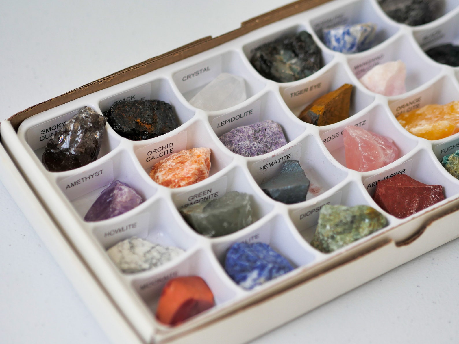 Crystal Collection Box Mineral Collection Box Natural - Etsy