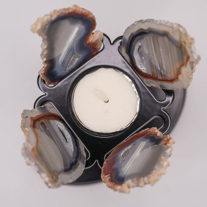 Agate Candle Holder - Etsy