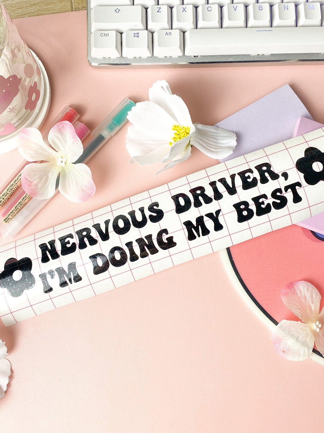 Nervous Driver I'm Doing My Best Car Vinyl | Car Vinyl Sticker | Funny ...