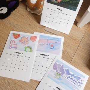 Desk Calendar 2024 With Stand 2024 Standing Desktop Calendar Planner ...