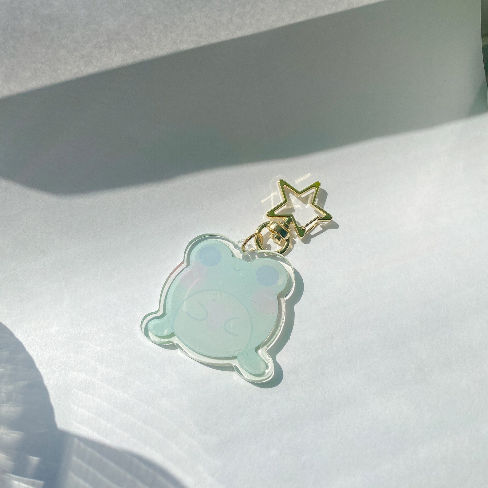 Frog Keychain Cute Frog Keychain Acrylic Keychain Single - Etsy