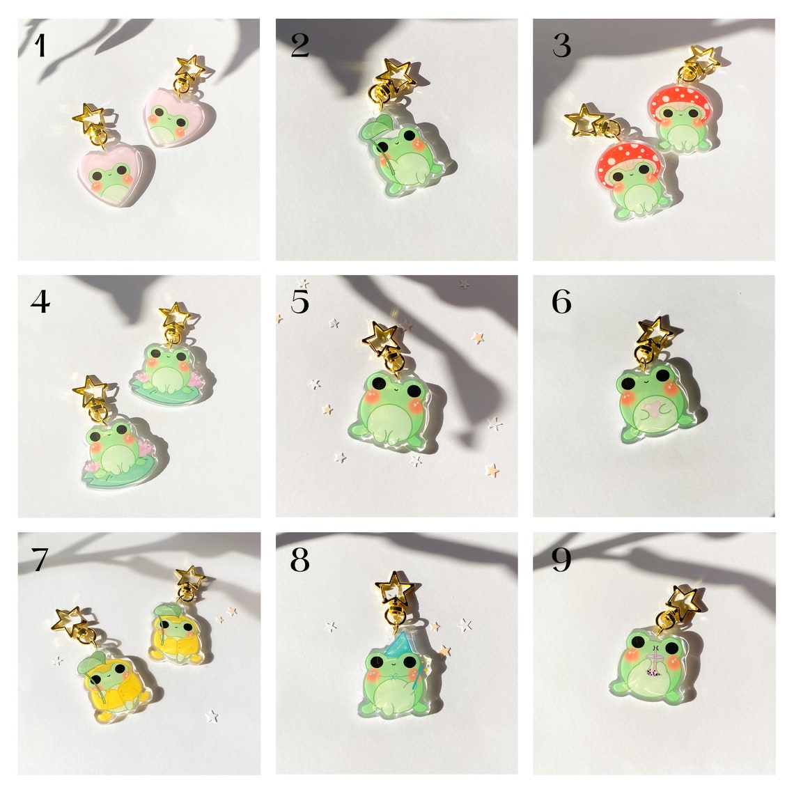 Frog Keychain Cute Frog Keychain Acrylic Keychain Single - Etsy