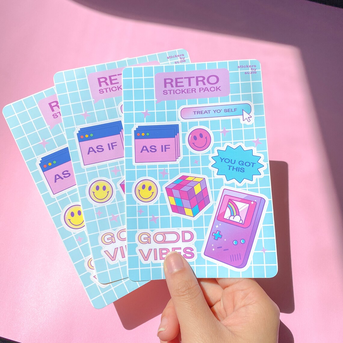 90's Retro Sticker Sheet Nostalgia Sticker Sheet - Etsy