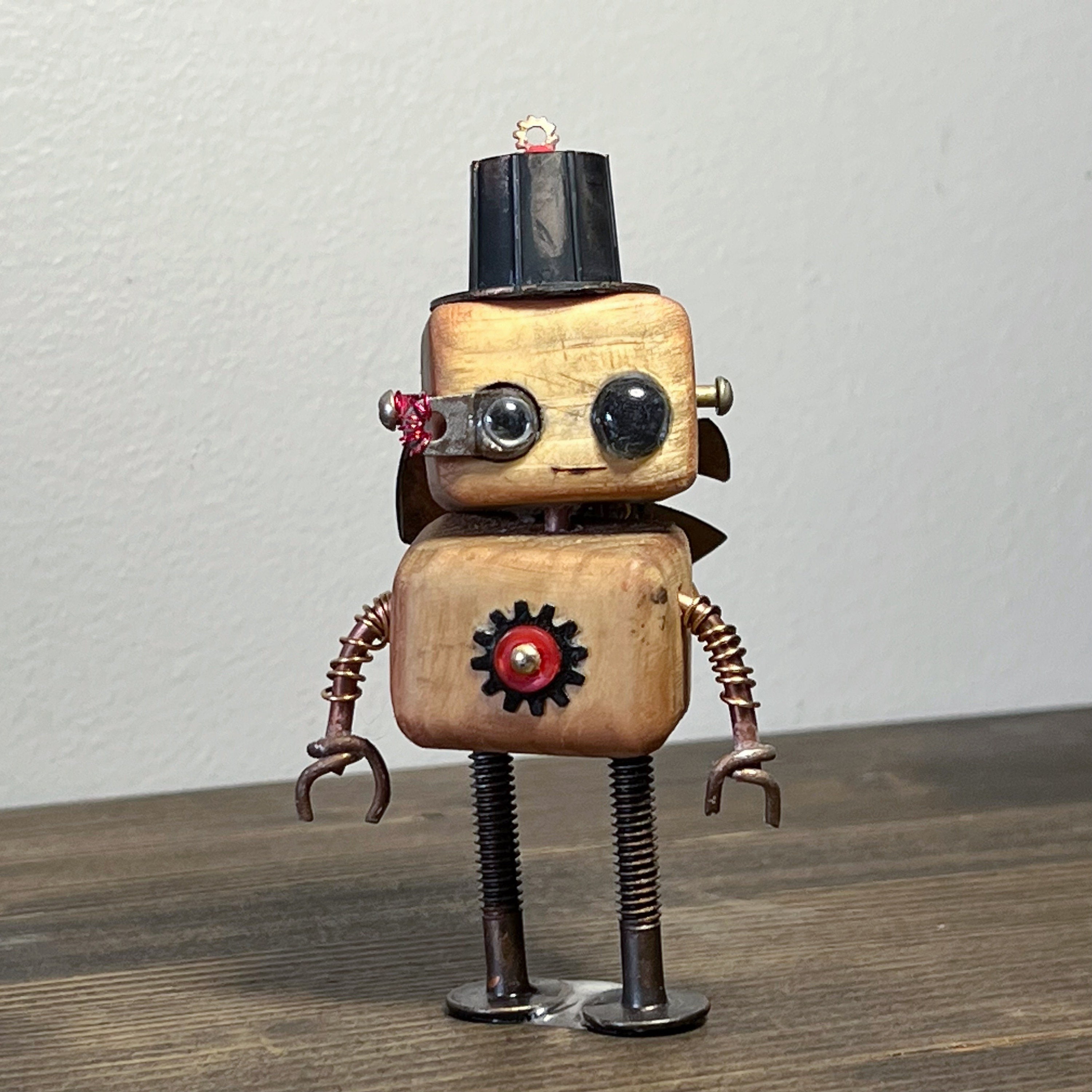 Chopper 1.0 Handmade Wooden Robot Figurine Wooden Toy - Etsy