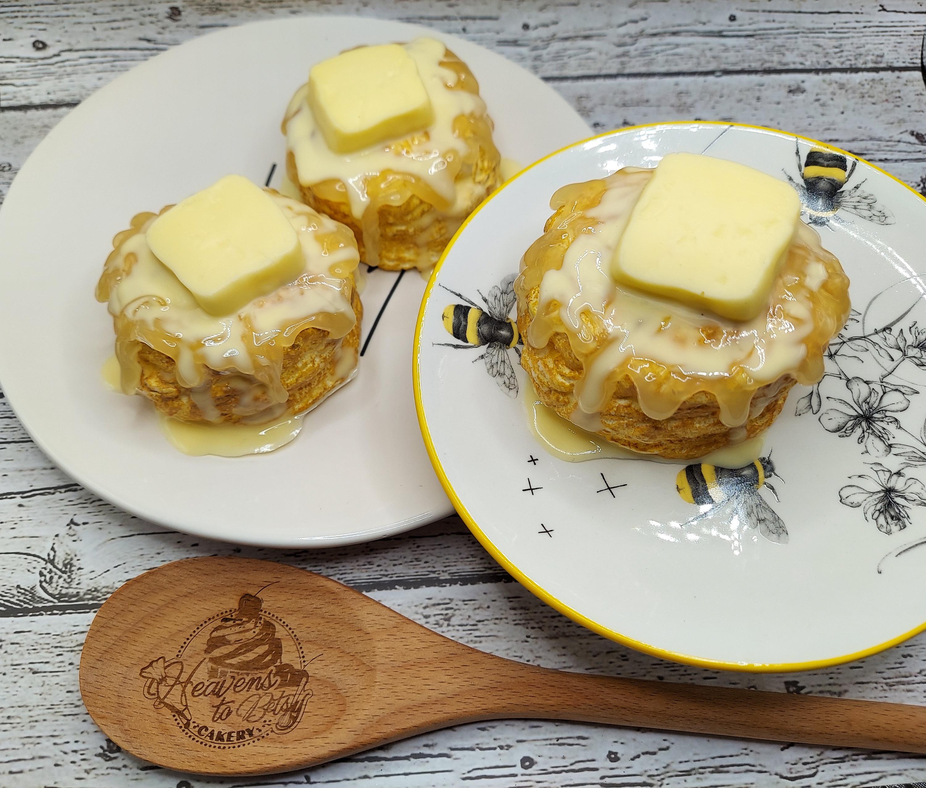 Biscuits, Fake Honey, Fake Butter, Fake Food, Buttermilk Biscuits, Set ...