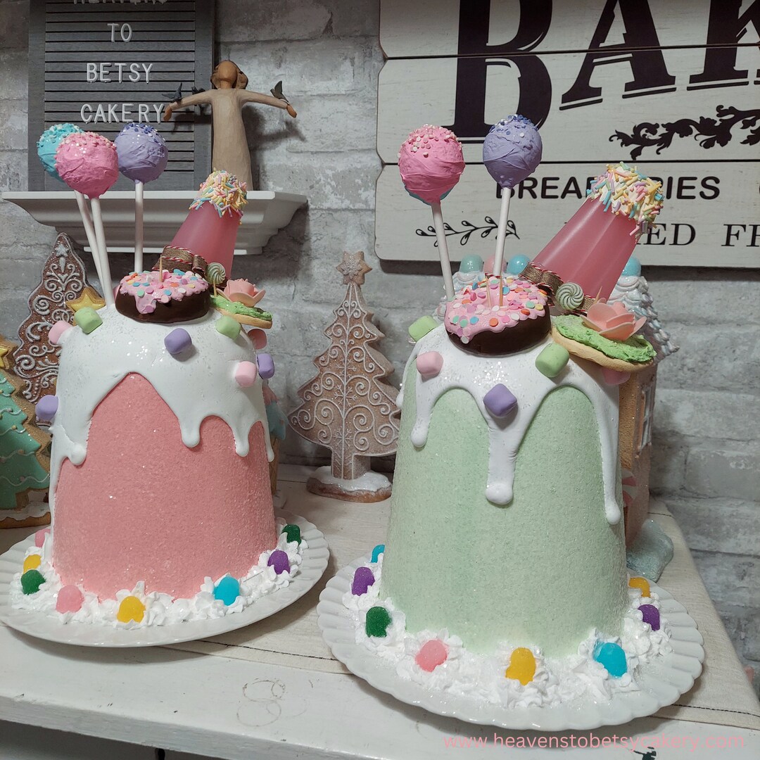 Candyland-themed Fake Cake, Vintage Decor, Gumdrops, Gingerbread, Candy ...