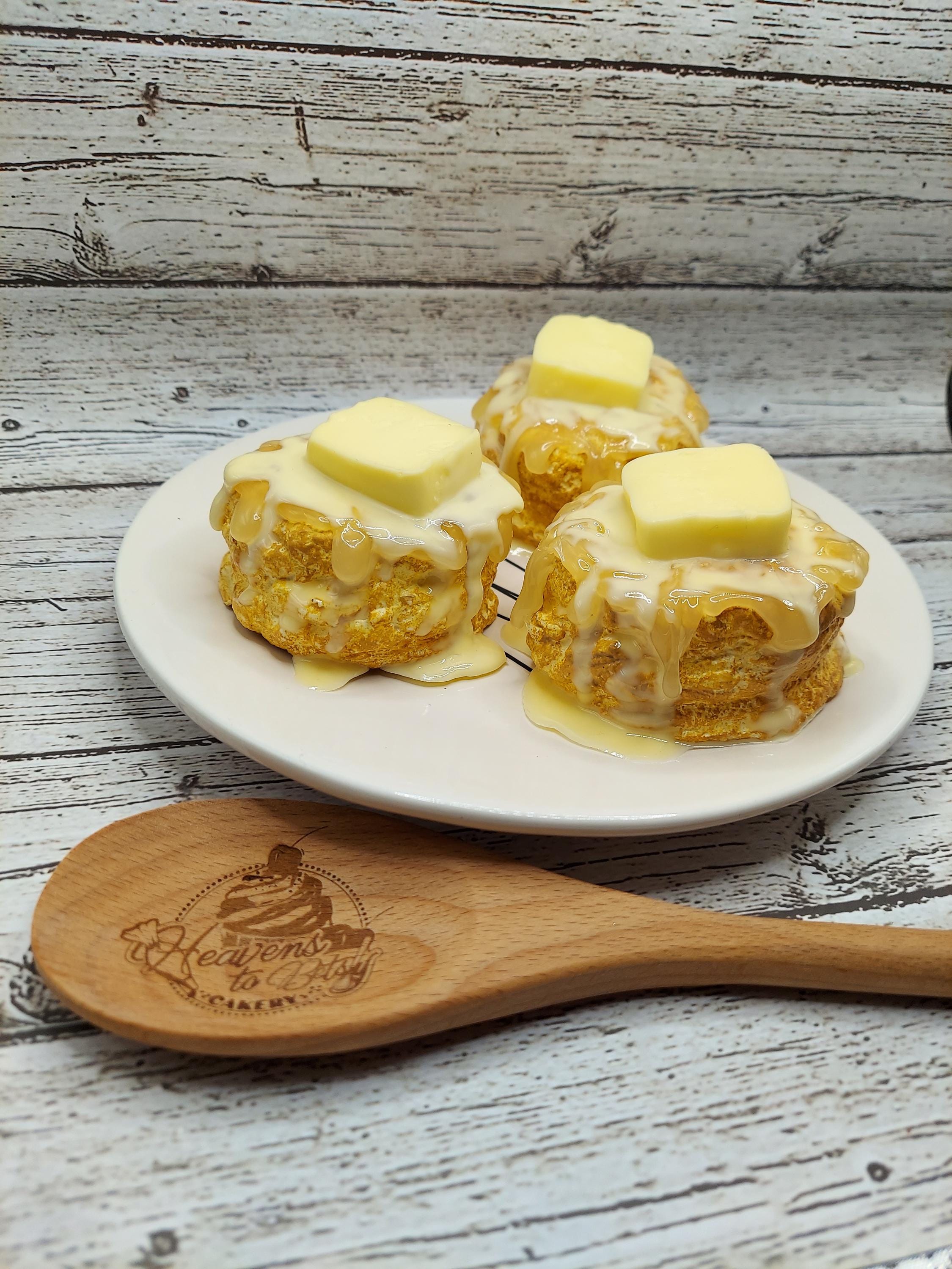 Biscuits, Fake Honey, Fake Butter, Fake Food, Buttermilk Biscuits, Set ...