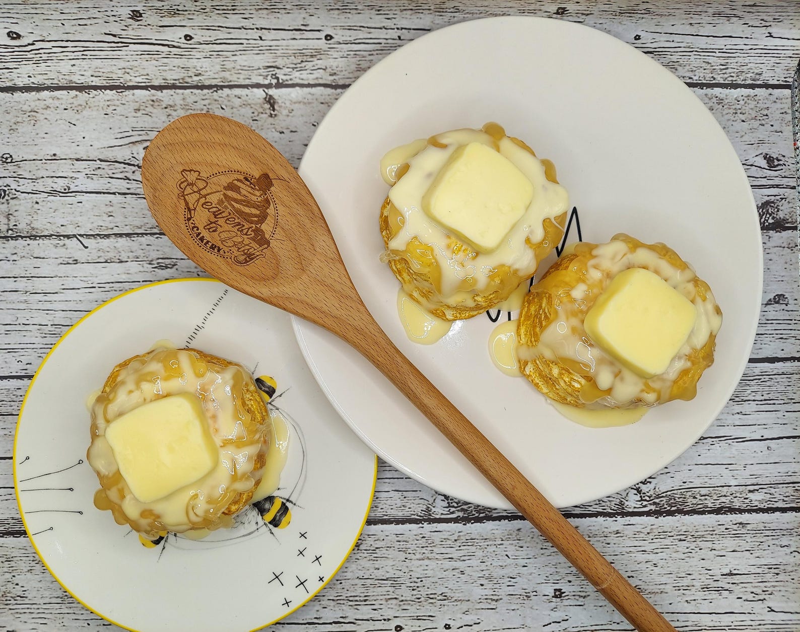 Biscuits, Fake Honey, Fake Butter, Fake Food, Buttermilk Biscuits, Set ...