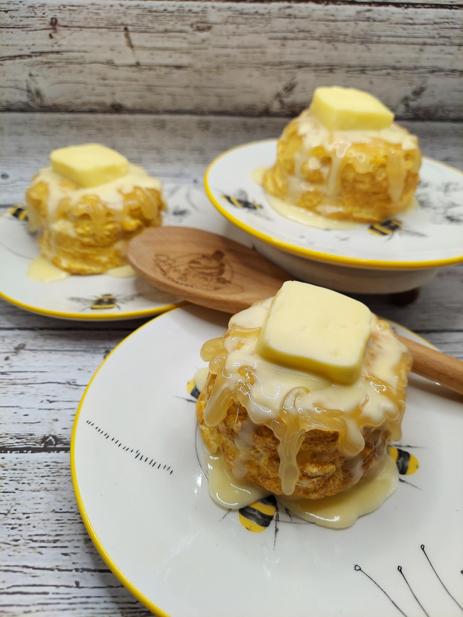 Biscuits, Fake Honey, Fake Butter, Fake Food, Buttermilk Biscuits, Set ...