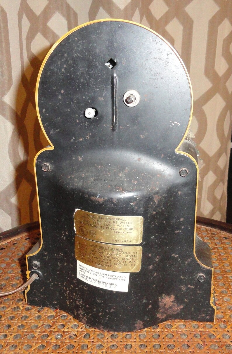 Vintage Waterfall Clock by Mastercrafters - Etsy