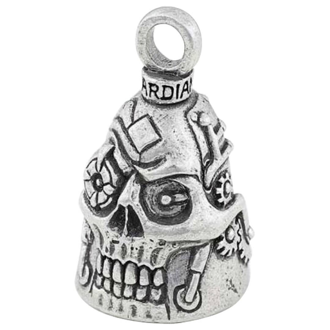 Guardian Bell Steampunk Skull Motorcycle Biker Bell Accessory Harley ...
