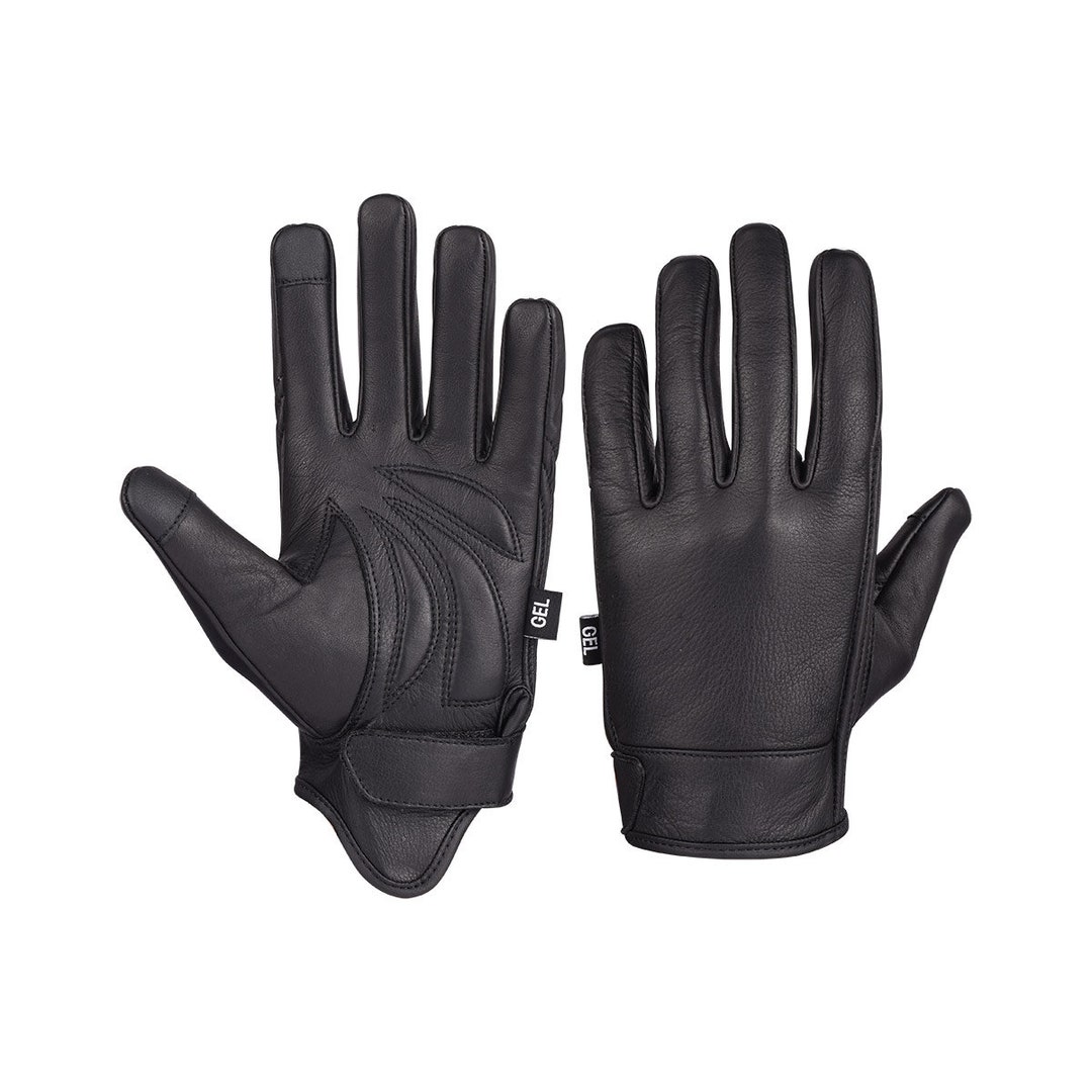 Men's Premium Leather Riding Gloves With Gel Palms - Etsy