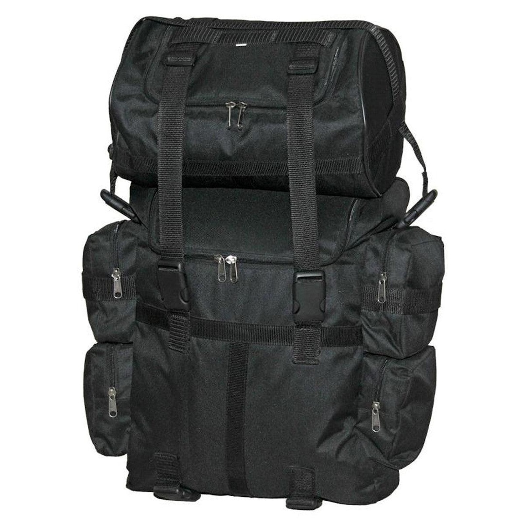 Vance Black Textile Medium Motorcycle Sissy Bar Bag With Rain Cover - Etsy