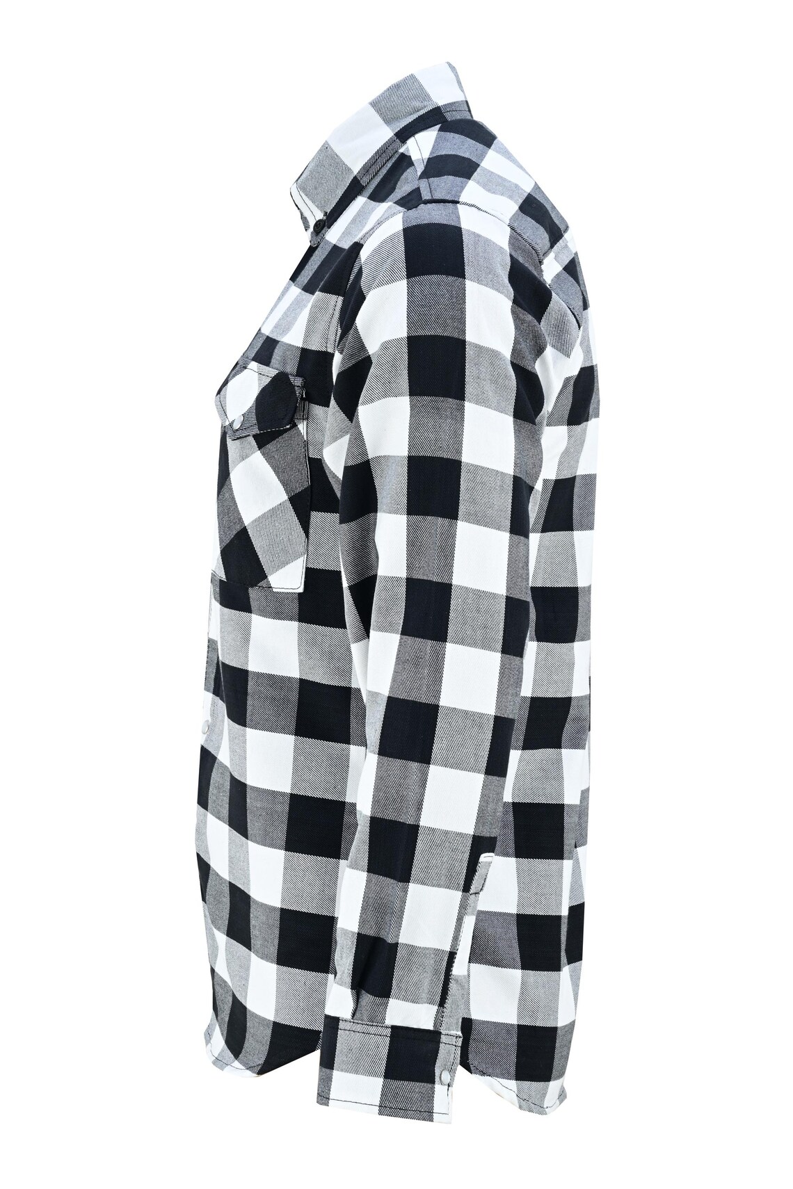 Vance White & Black Men's Long Sleeve Plaid Snap Down Casual Flannel ...