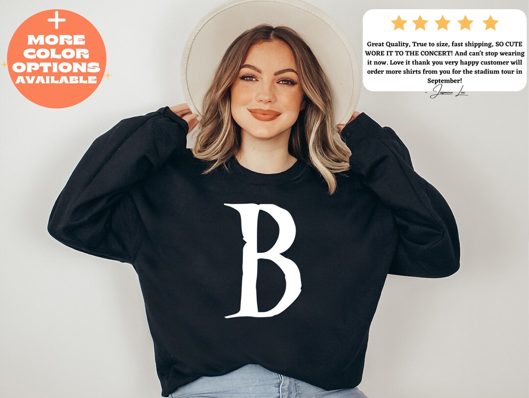 Alphabet Letter Sweatshirt, Letter B Initial Alphabet Sweatshirt, Word ...