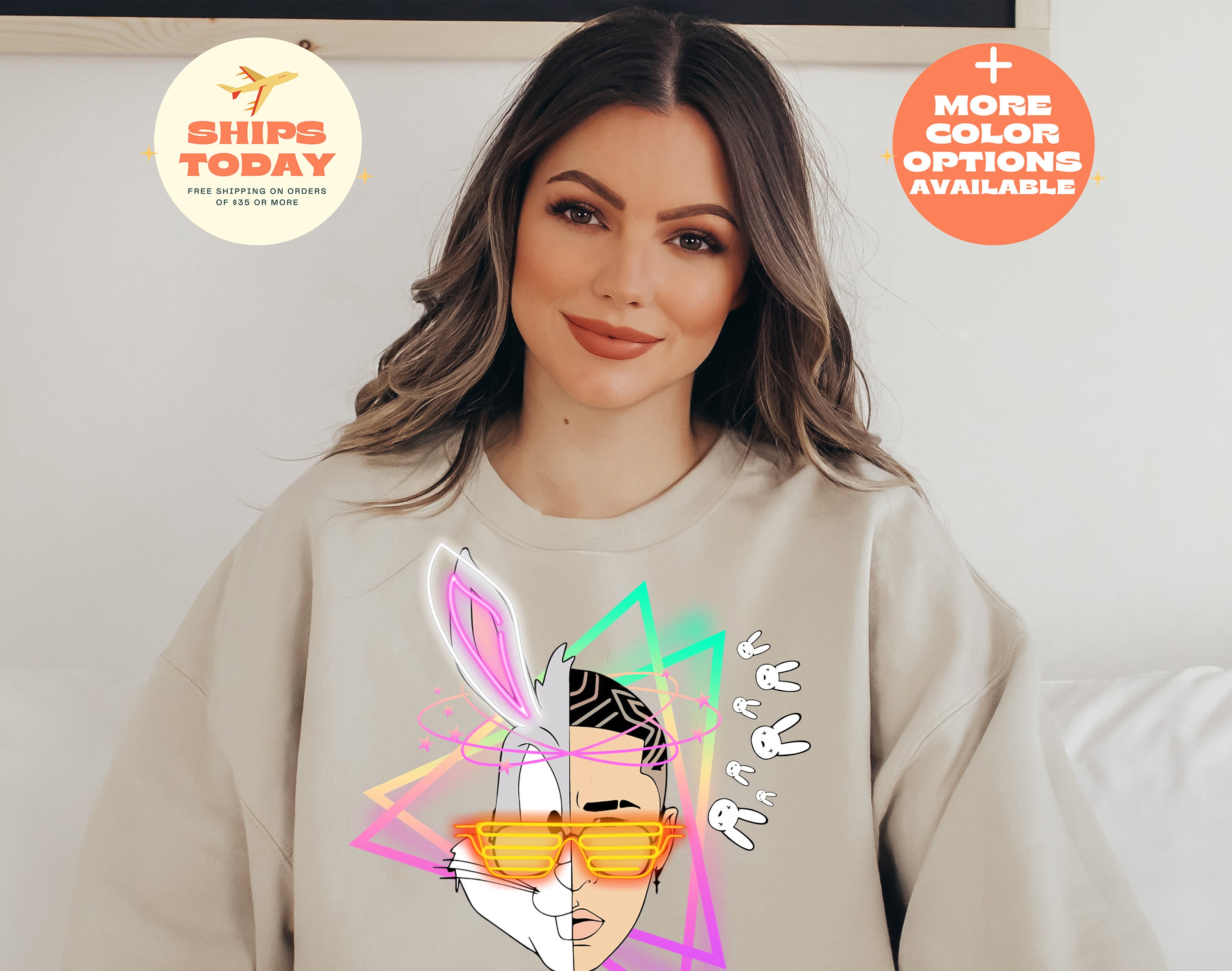 Bad Bunny Long Sleeves, Bad Bunny Long Sleeves Merch, Bad Bunny Vintage ...