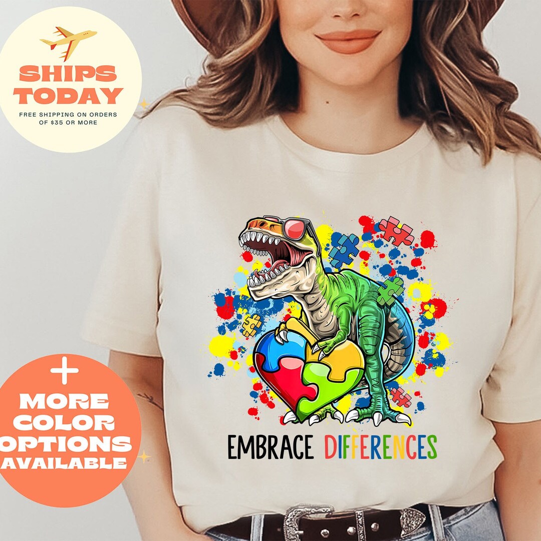100 Days of Embracing Differences Shirt, Autism Awareness Shirt, 100 ...