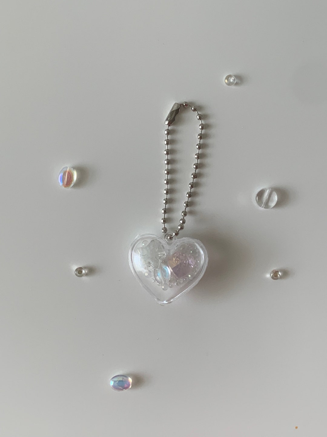 Mini Heart Shaker Keychain - Etsy