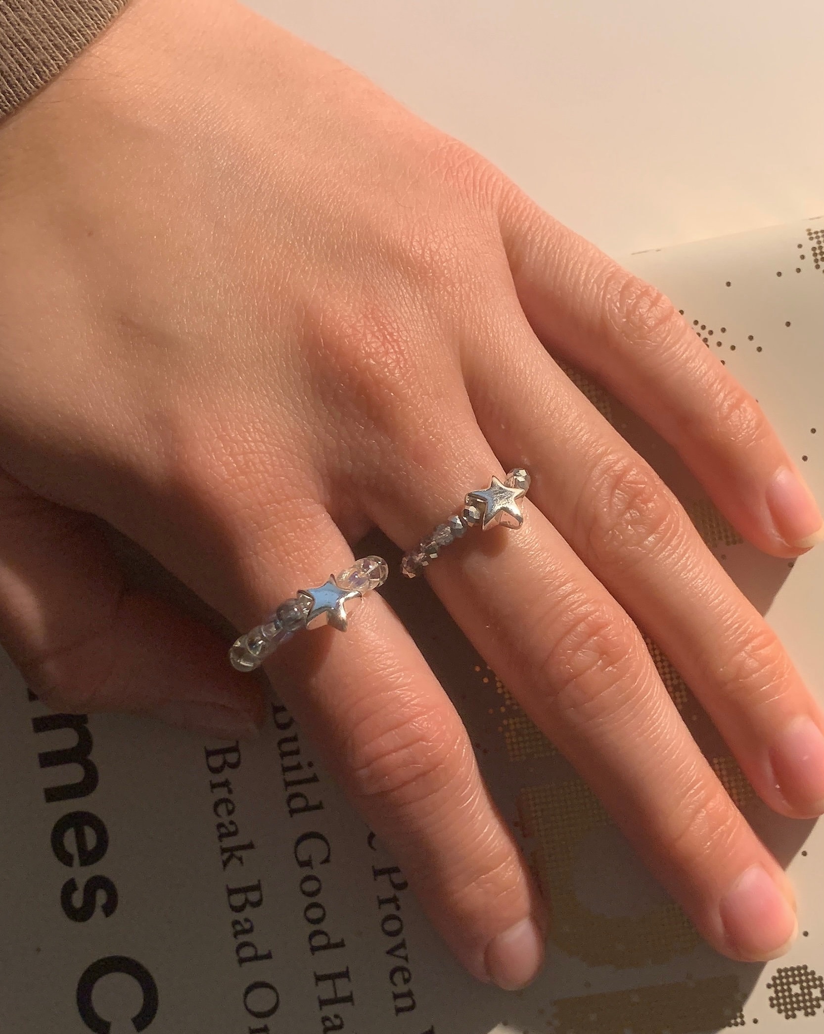 Star Beaded Rings Set - Etsy