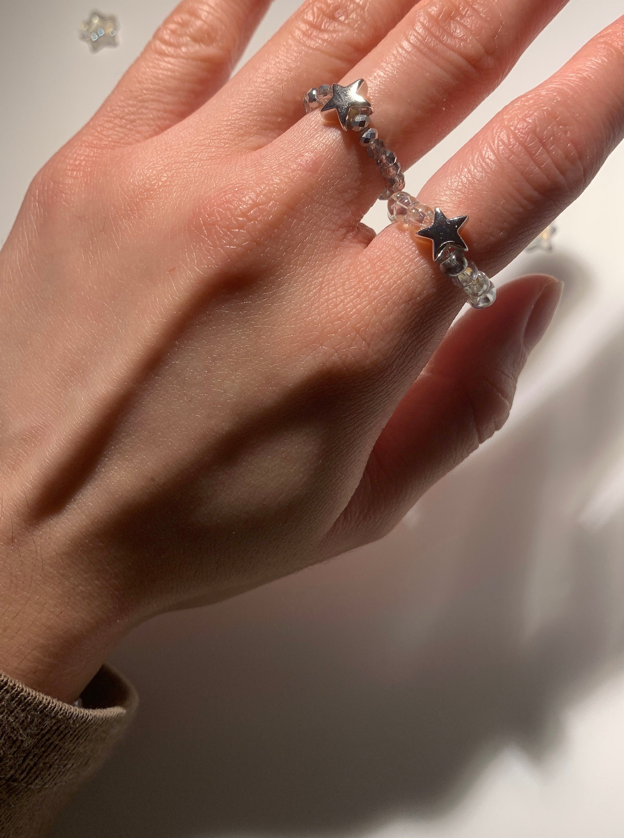 Star Beaded Rings Set - Etsy