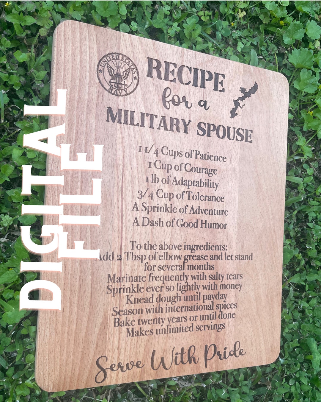 Recipe for a Military Spouse Digital File/svg - Etsy