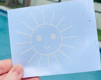 Smiling Sun Decal | Etsy