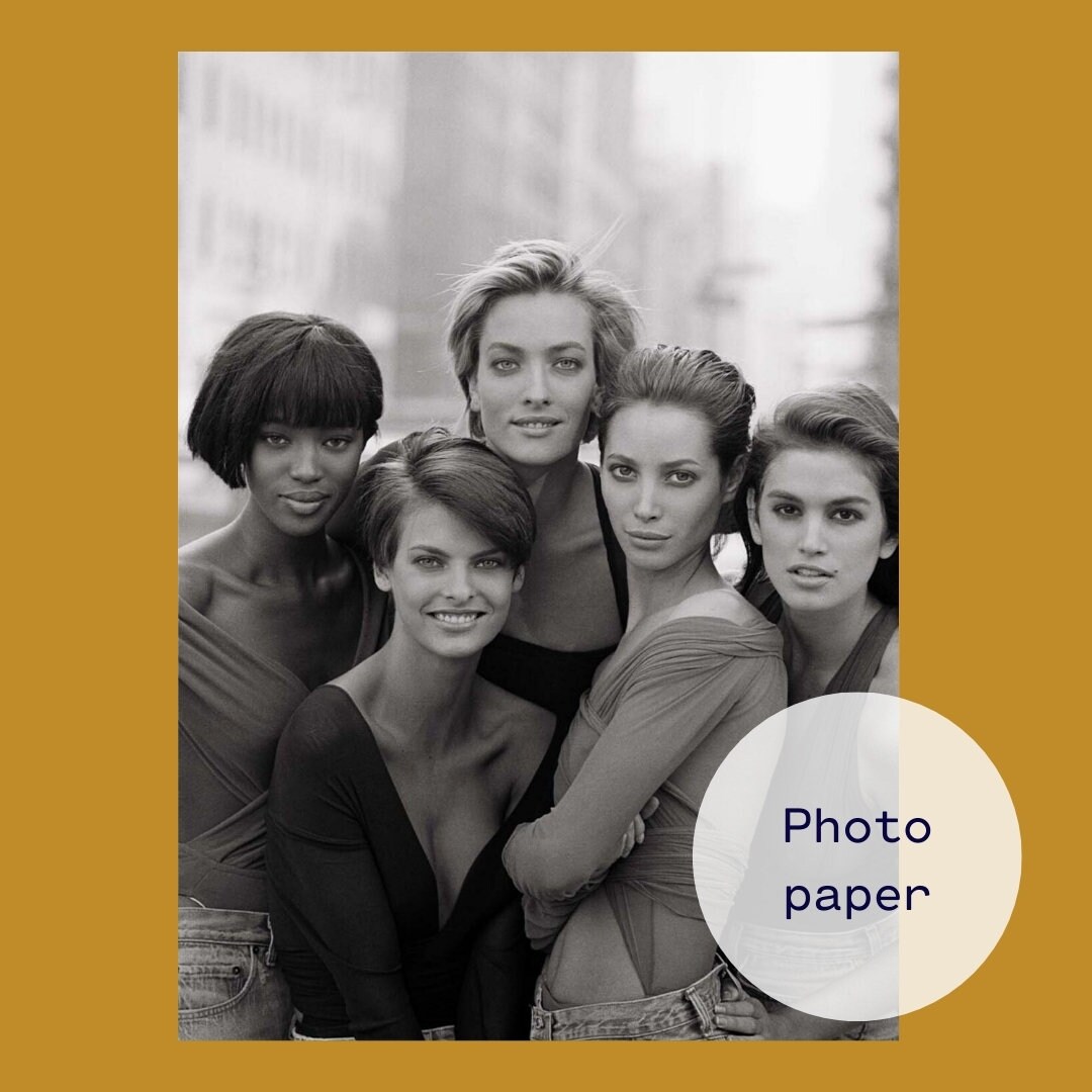 Iconic models black and white photography 90's models | Etsy
