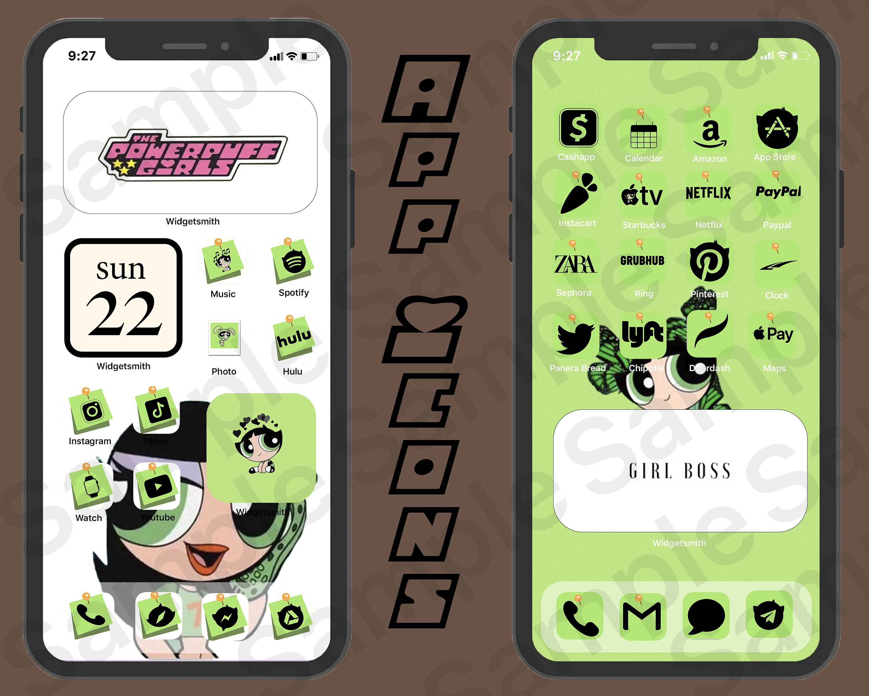 IOS 16 App Icons Pack Cute Girly Green Girl Power Premium App Icons IOS ...