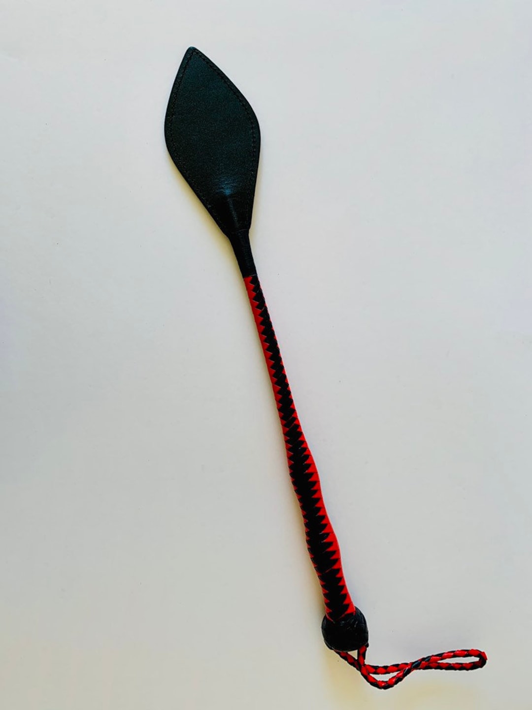 Leather Flogger Hand Tips Stick Real Cow Hide Leather Braiding Riding ...