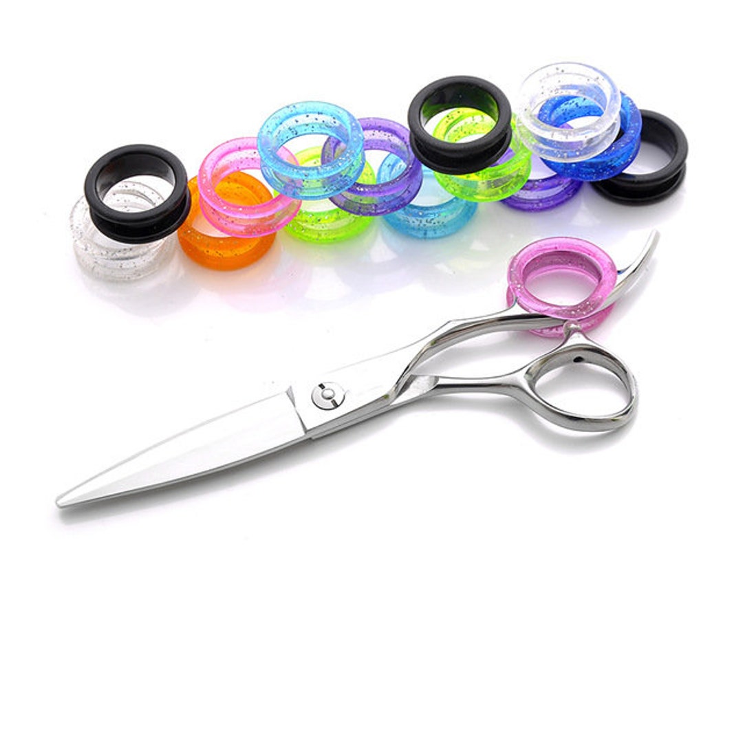 Barber Hair Shears Scissors Finger Rings Soft Rubber Grips Inserts Sets ...